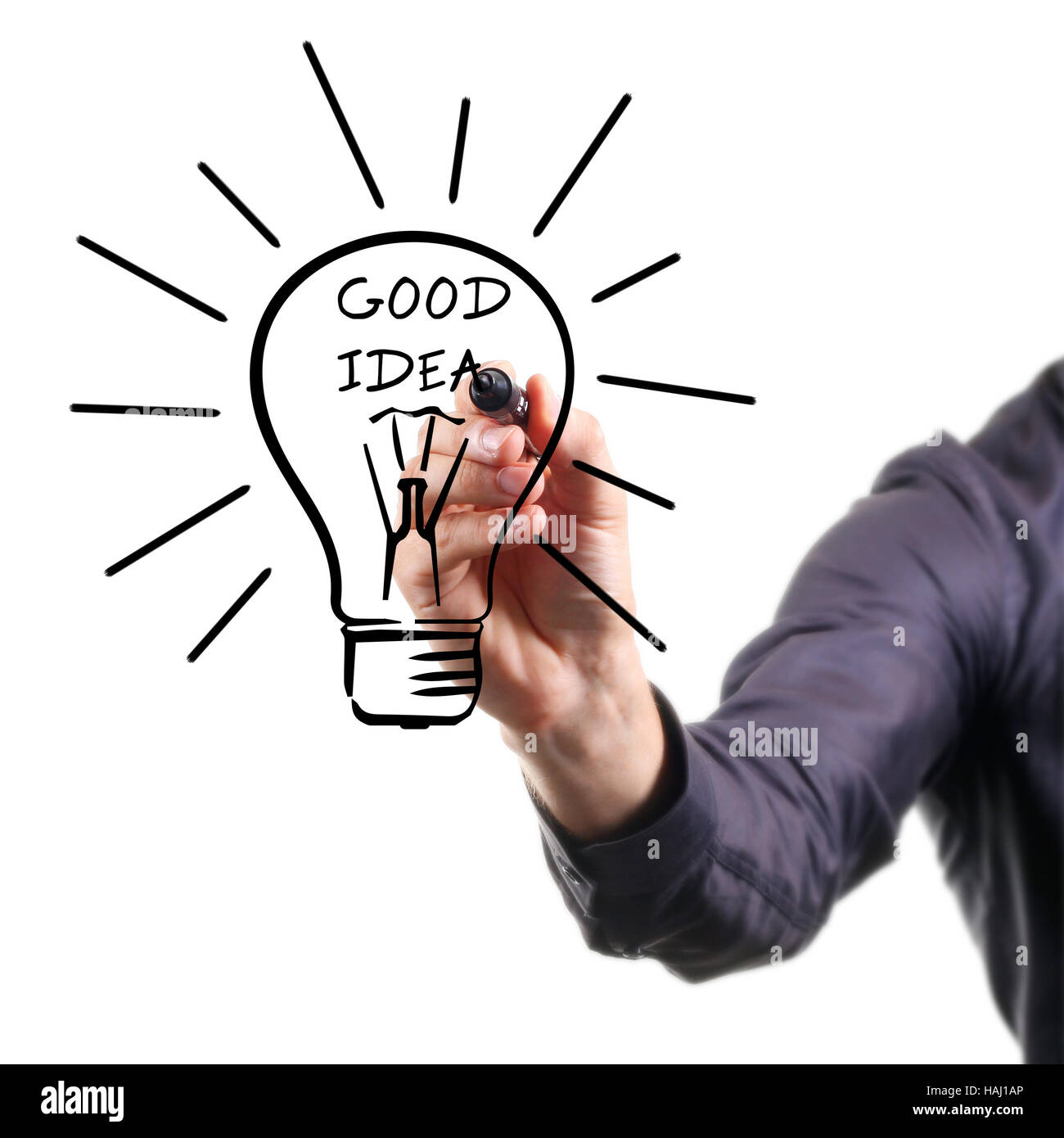 Good idea concept hand hi-res stock photography and images - Alamy