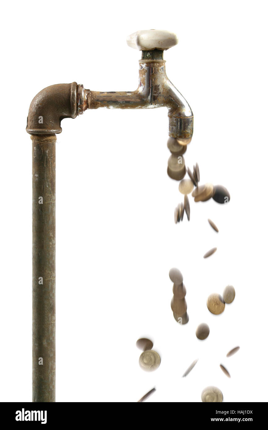 Faucet drop tube water Cut Out Stock Images & Pictures - Alamy