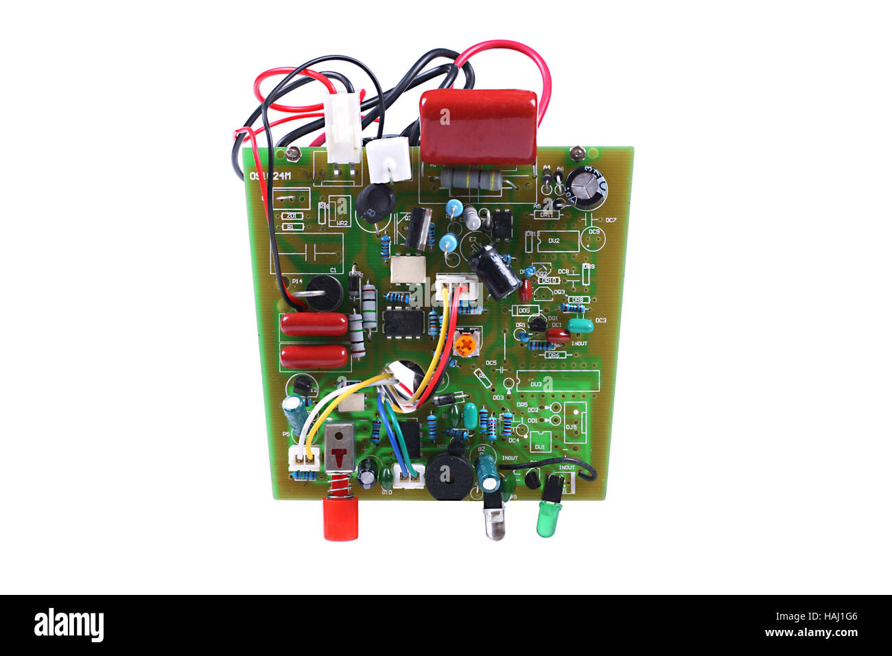 Microchip on circuit board Cut Out Stock Images & Pictures - Alamy