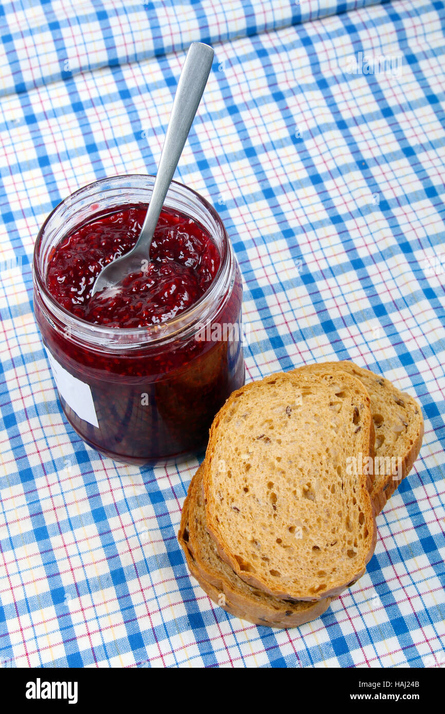 Tasty strawberry jam bread hi-res stock photography and images - Alamy