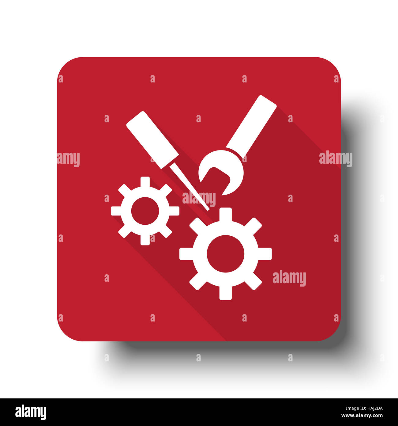 Red button settings Cut Out Stock Images & Pictures - Alamy