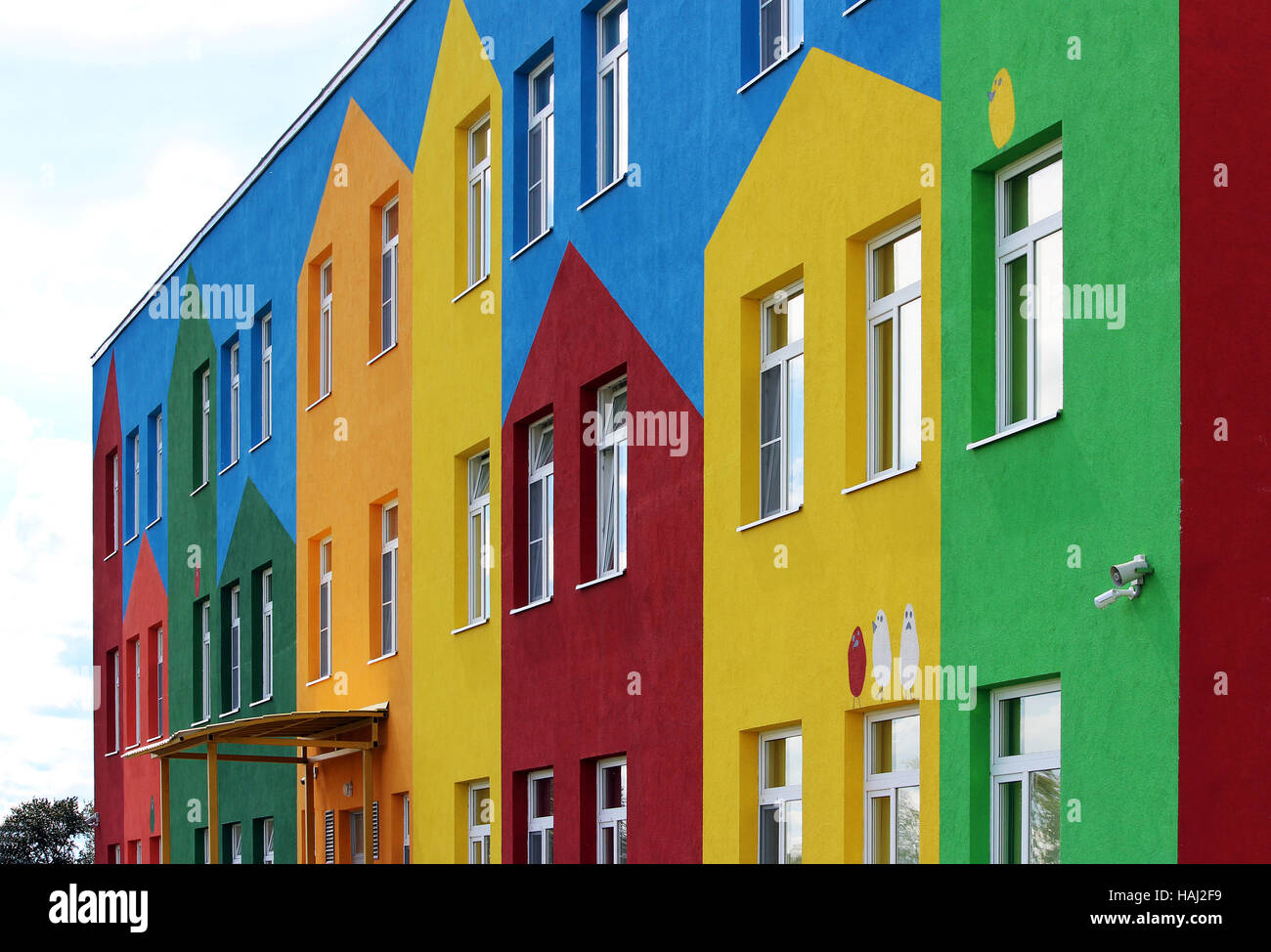 nice colorful house a kindergarten for children Stock Photo - Alamy