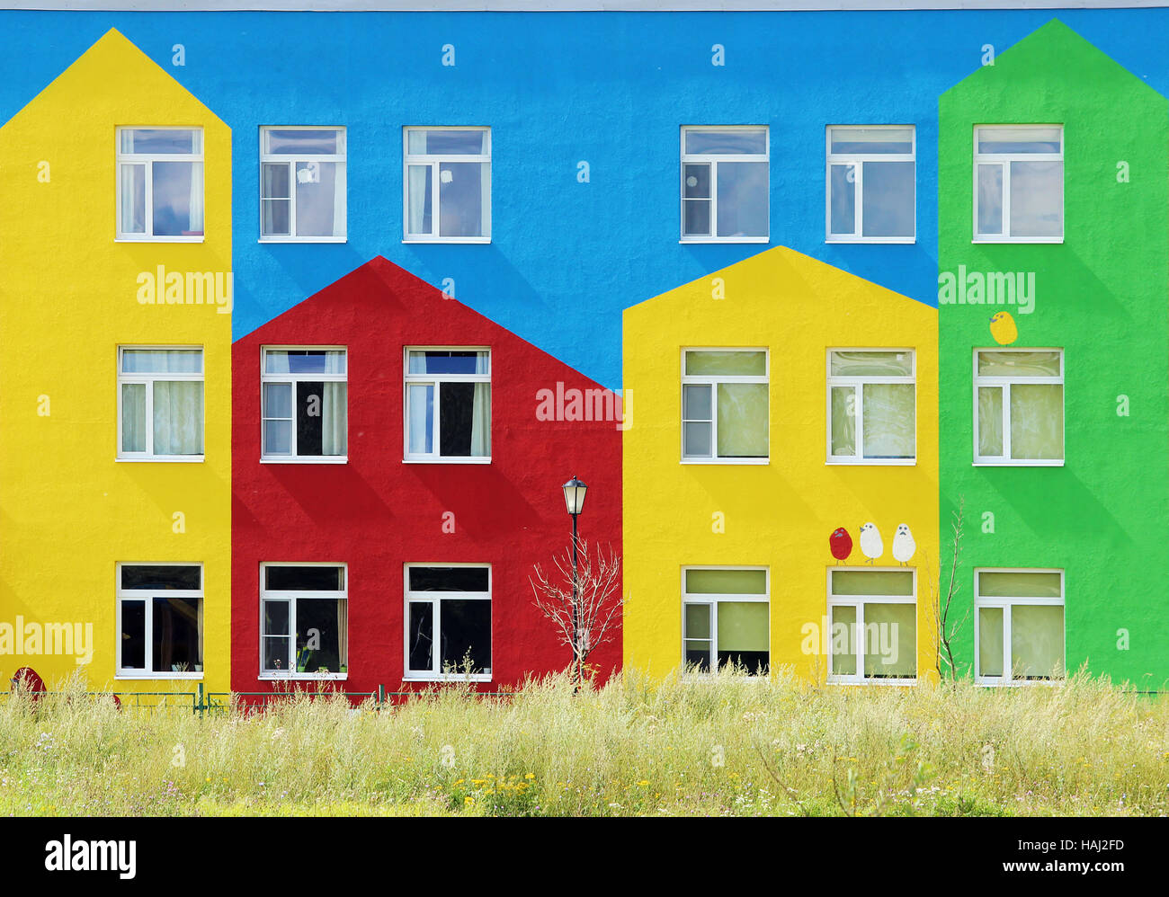 nice colorful house a kindergarten for children Stock Photo - Alamy