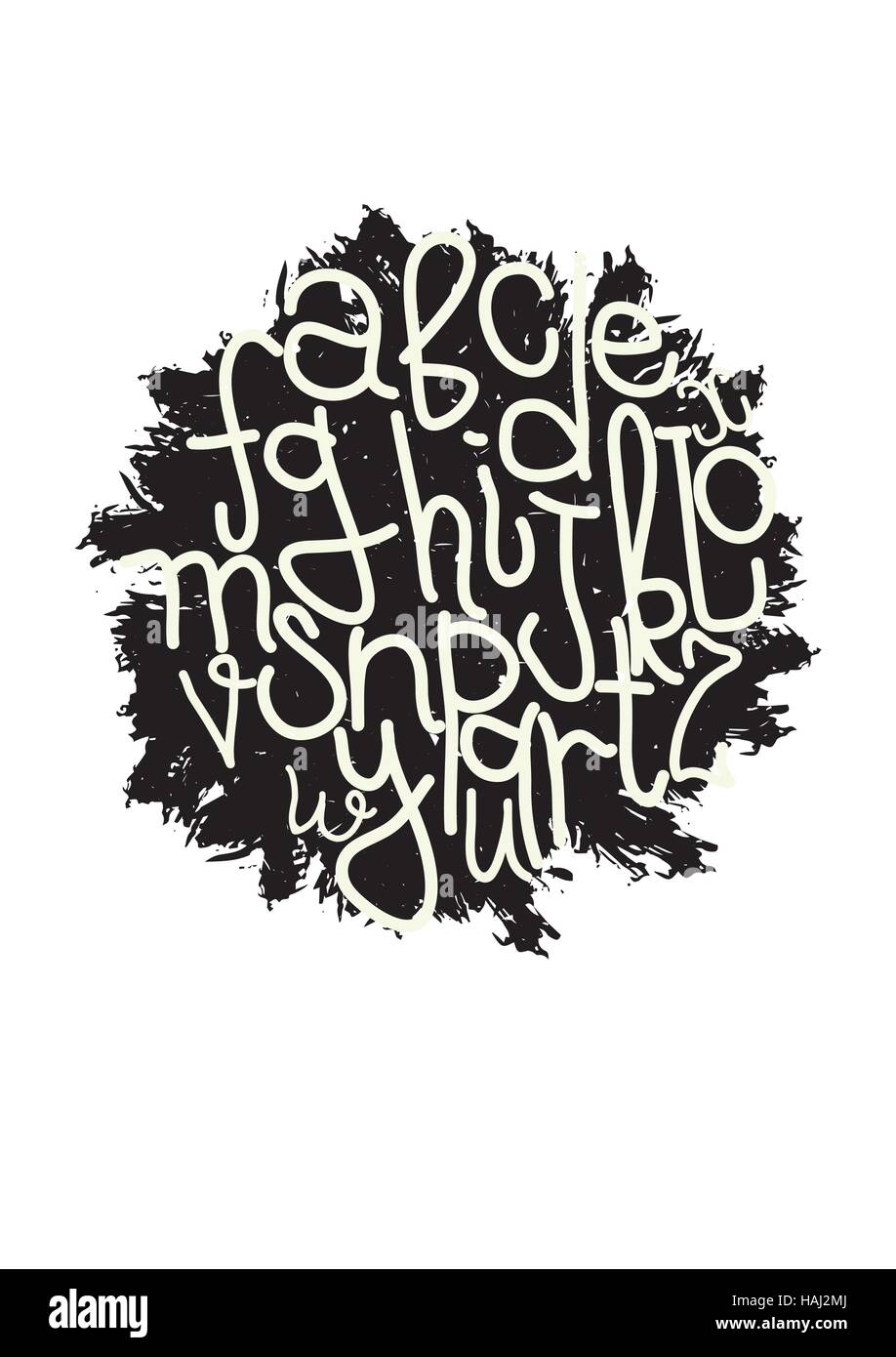 Vector alphabet. Hand drawn letters and texture Stock Vector Image ...