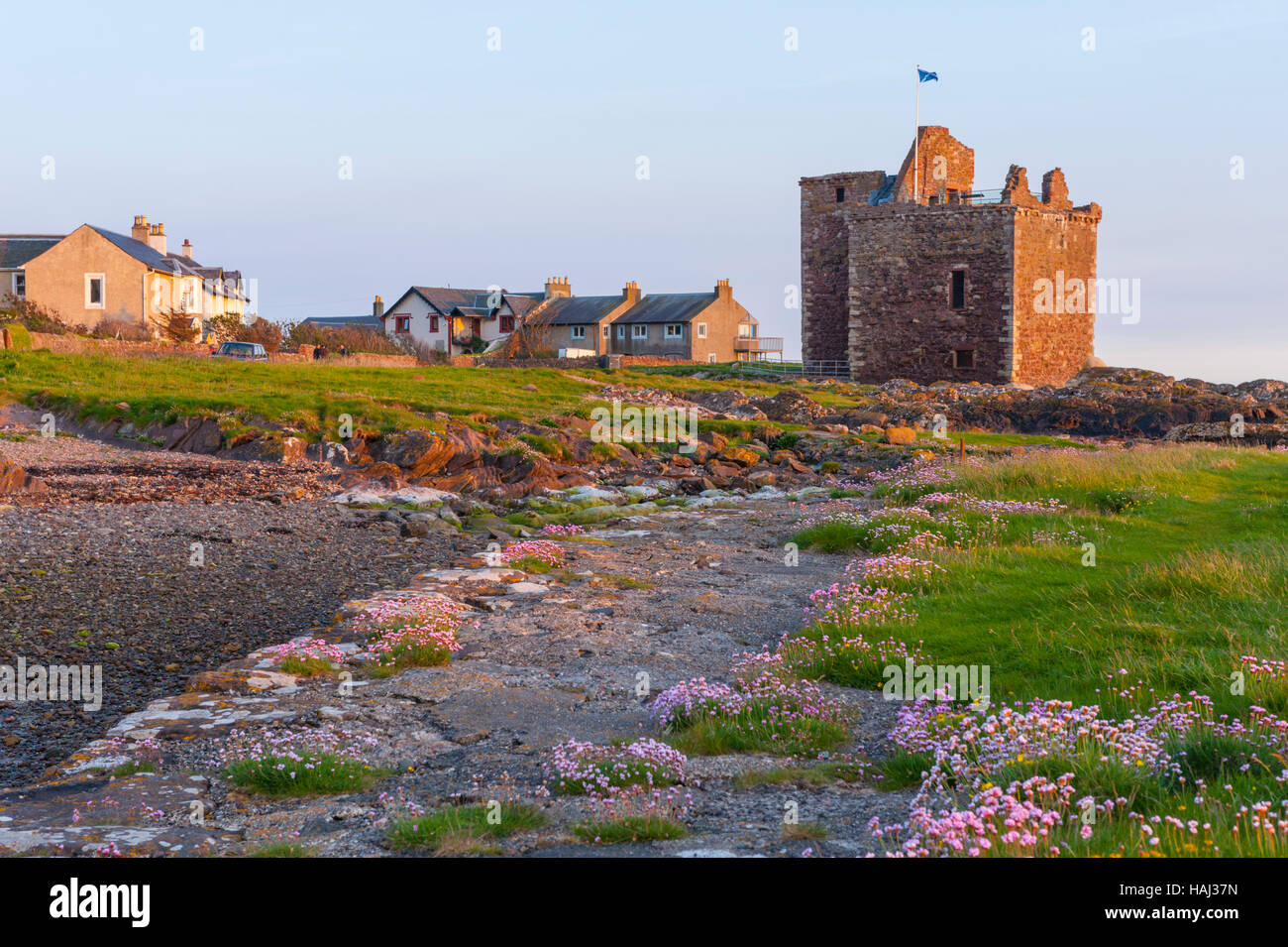 Portencross castle on the banks of the clyde estuary Stock Photo - Alamy