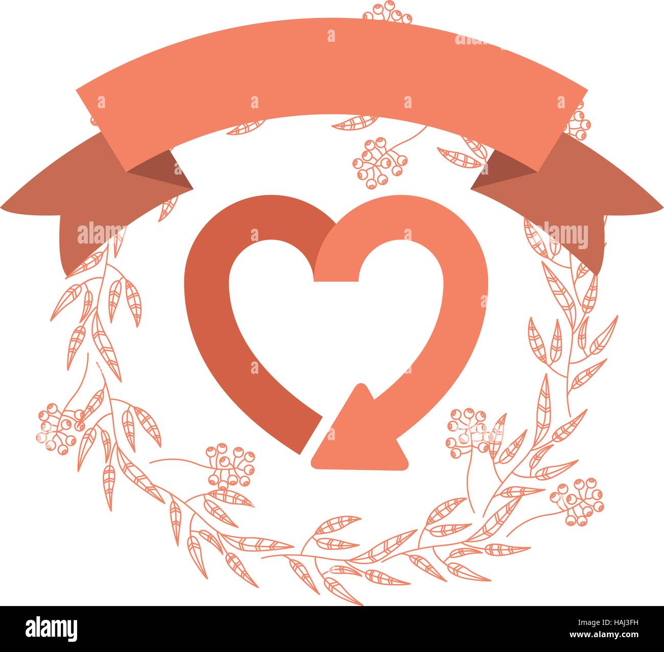 Recycle heart sign icon. Ecology renewable conservation and alternative ...