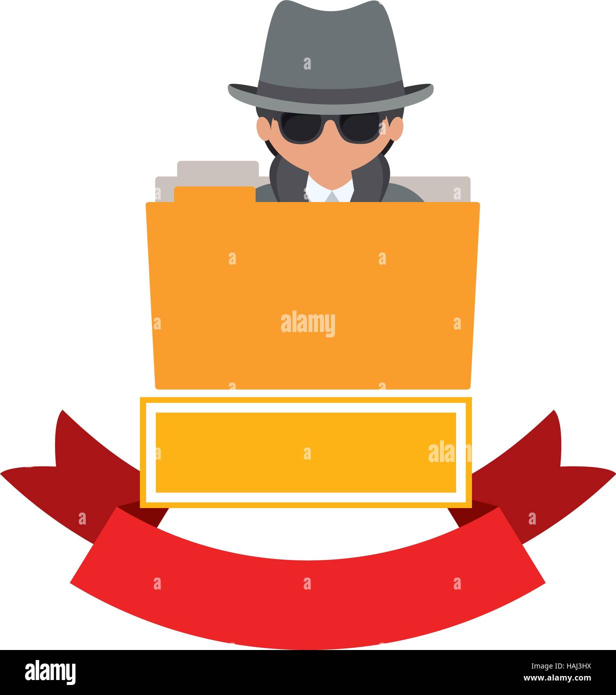 File and hacker icon. Security system warning protection and danger ...