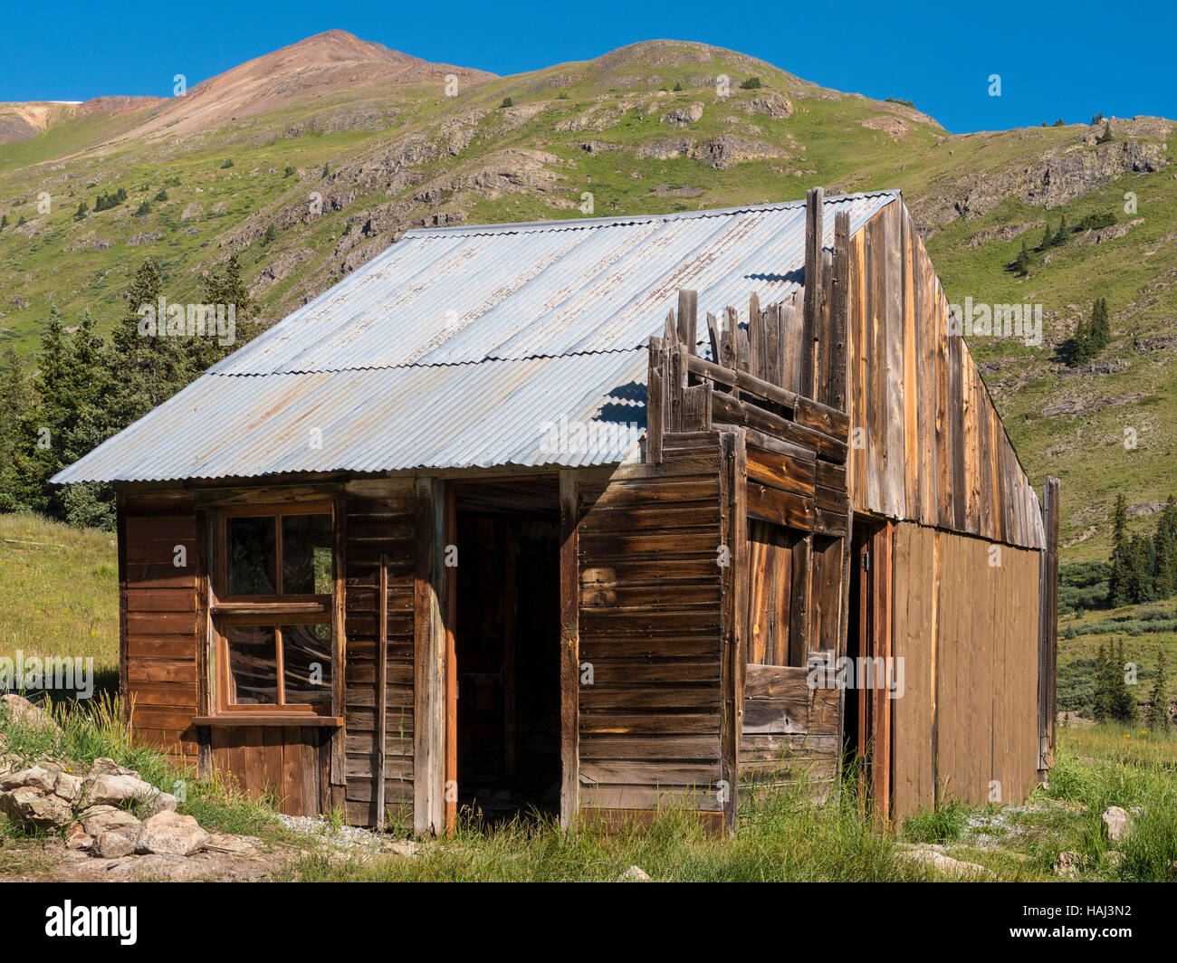 Carriage House, Animas Forks ghost town near Silverton, Colorado Stock ...