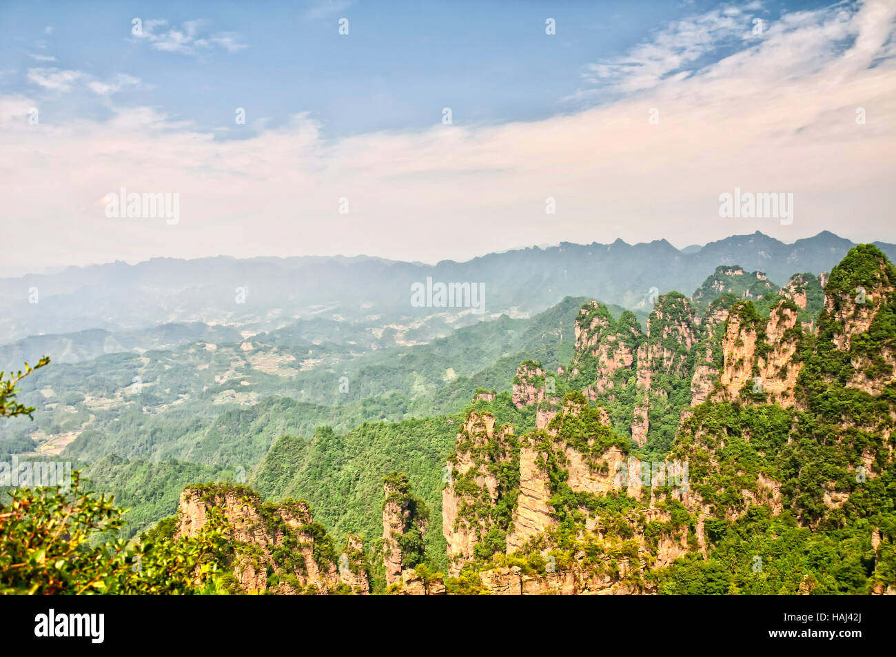 The mountains around tian bo fu, tianbo mansion scenic area, in the ...