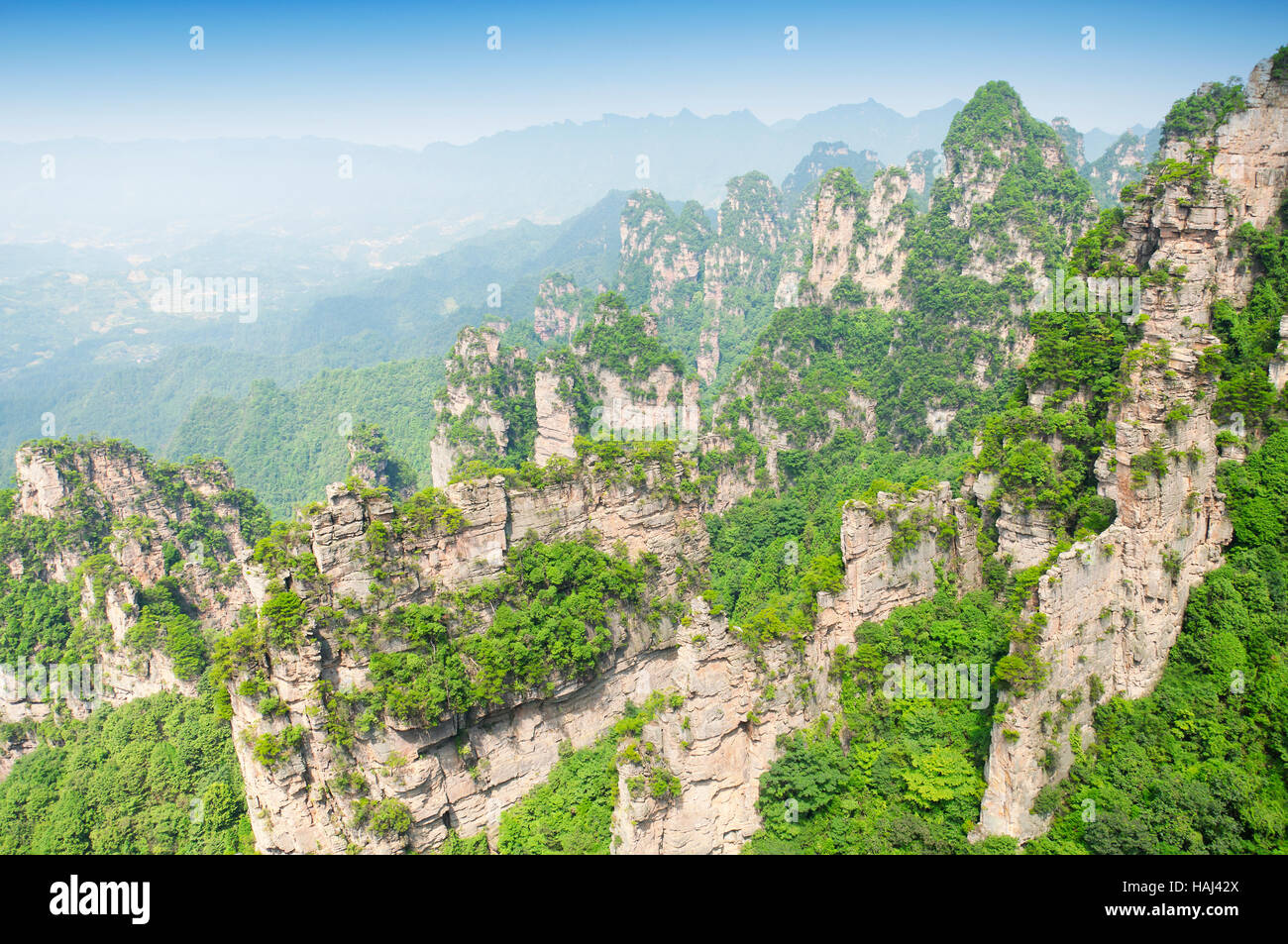 The mountains around tian bo fu, tianbo mansion scenic area, in the ...