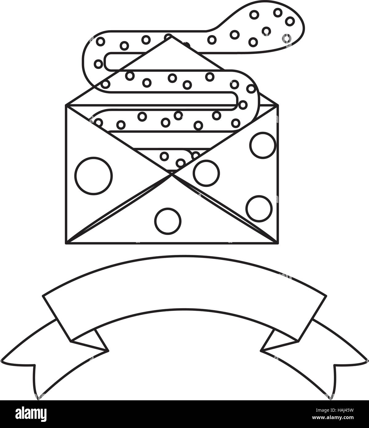 Envelope and snake icon. Security system warning protection and danger ...