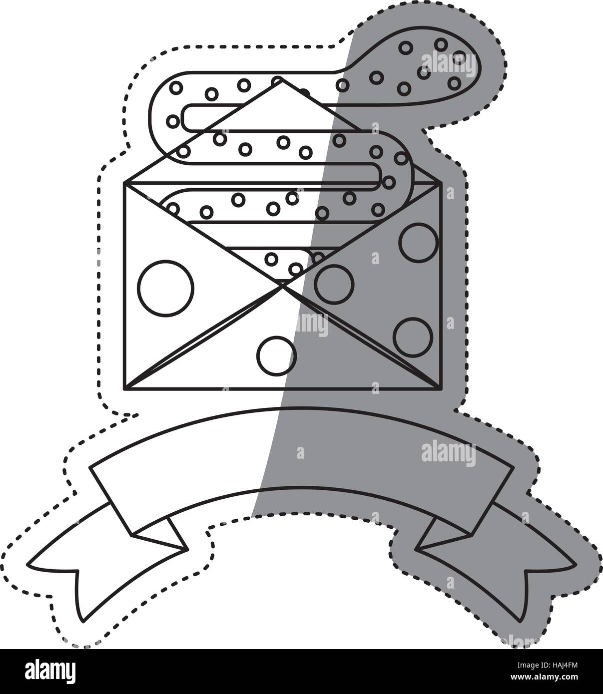 Envelope and snake icon. Security system warning protection and danger ...