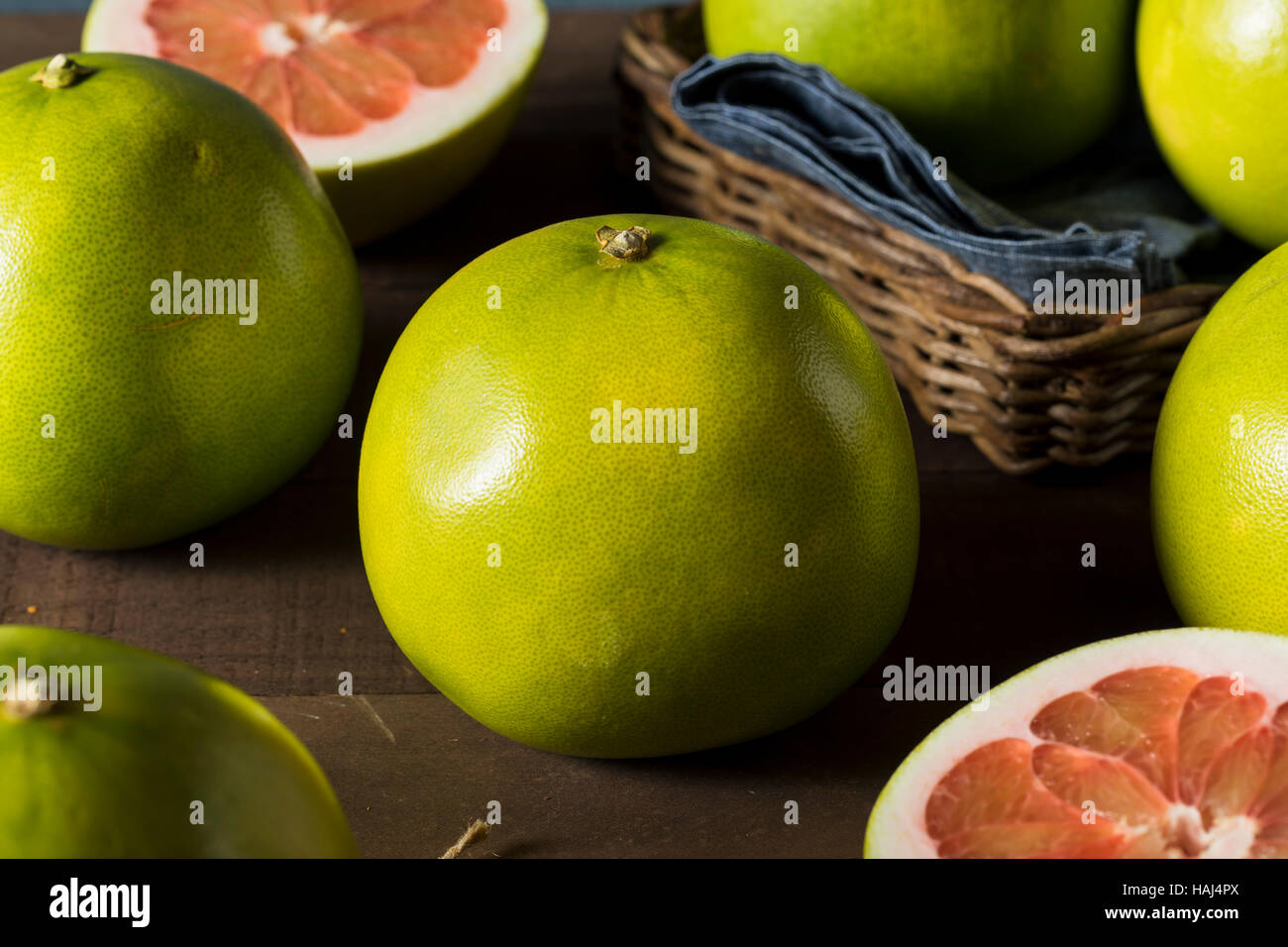 Raw Green Organic Citrus Pummelo Fruit Ready to Eat Stock Photo - Alamy