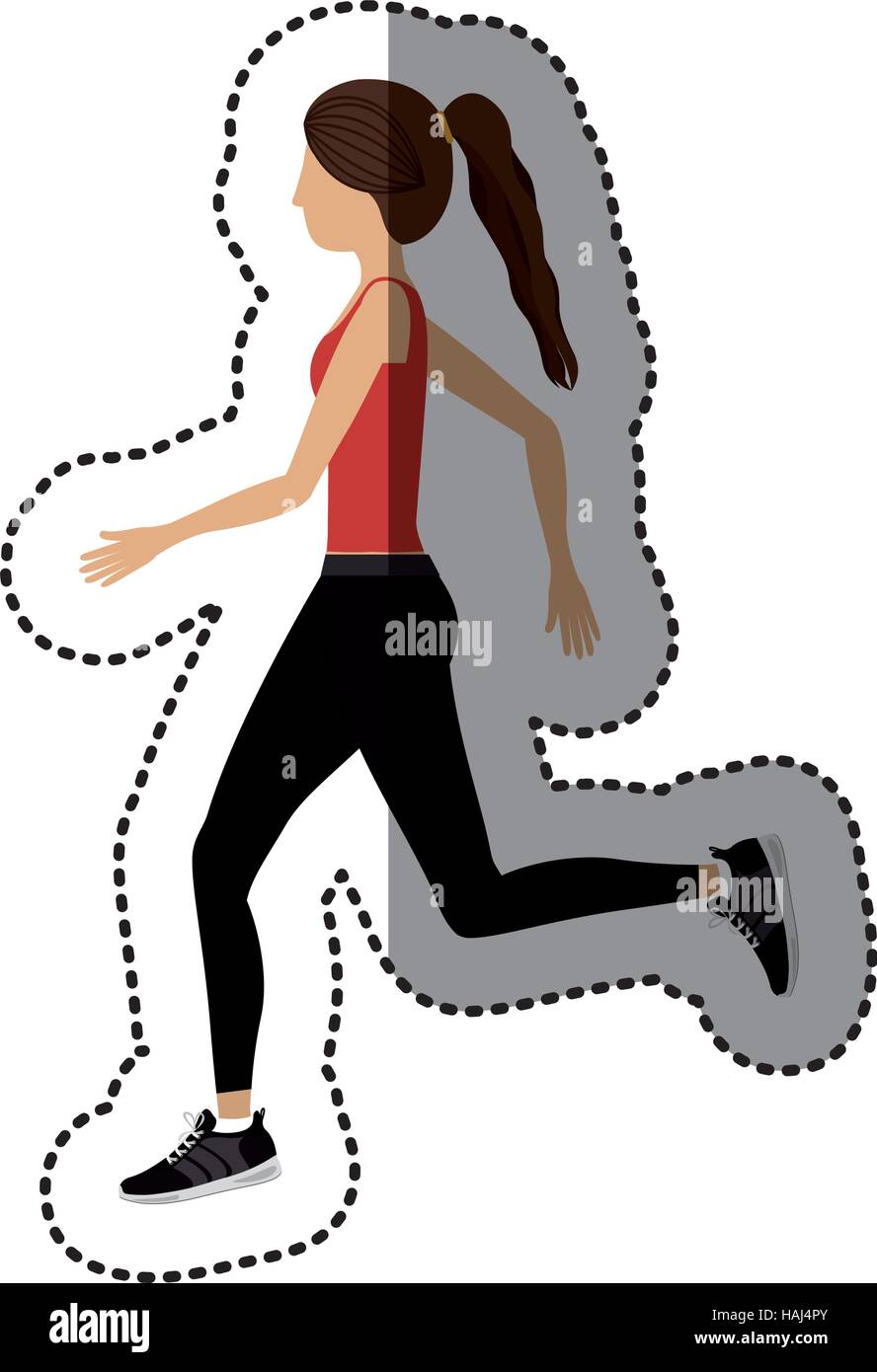 Girl doing exercise icon. Fitness gym sport and bodybuilding theme ...