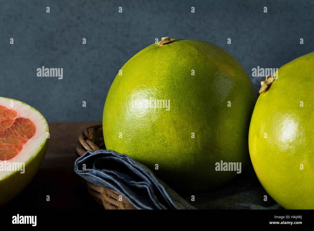Raw Green Organic Citrus Pummelo Fruit Ready to Eat Stock Photo - Alamy