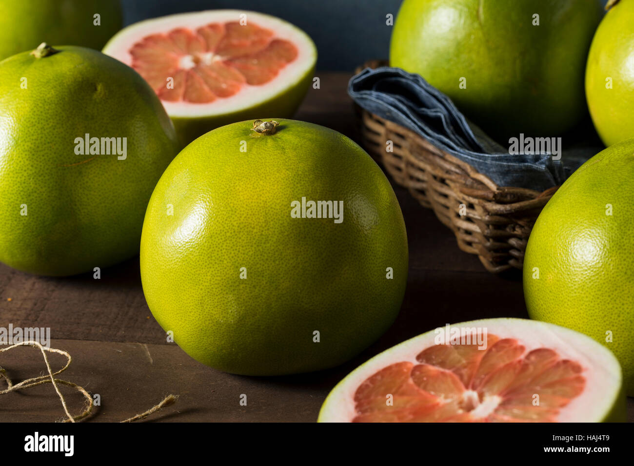 Raw Green Organic Citrus Pummelo Fruit Ready to Eat Stock Photo - Alamy
