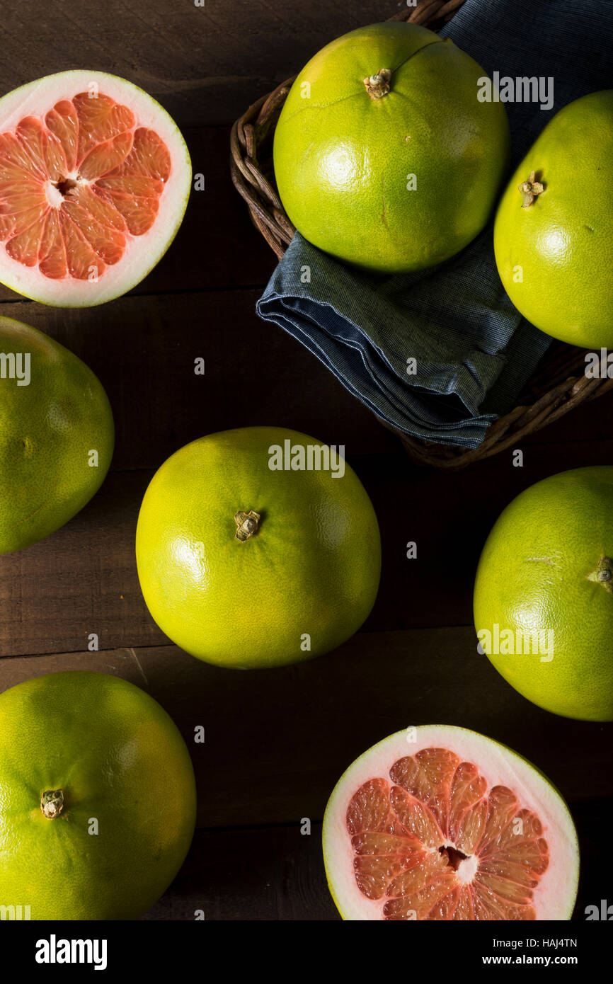 Raw Green Organic Citrus Pummelo Fruit Ready to Eat Stock Photo - Alamy