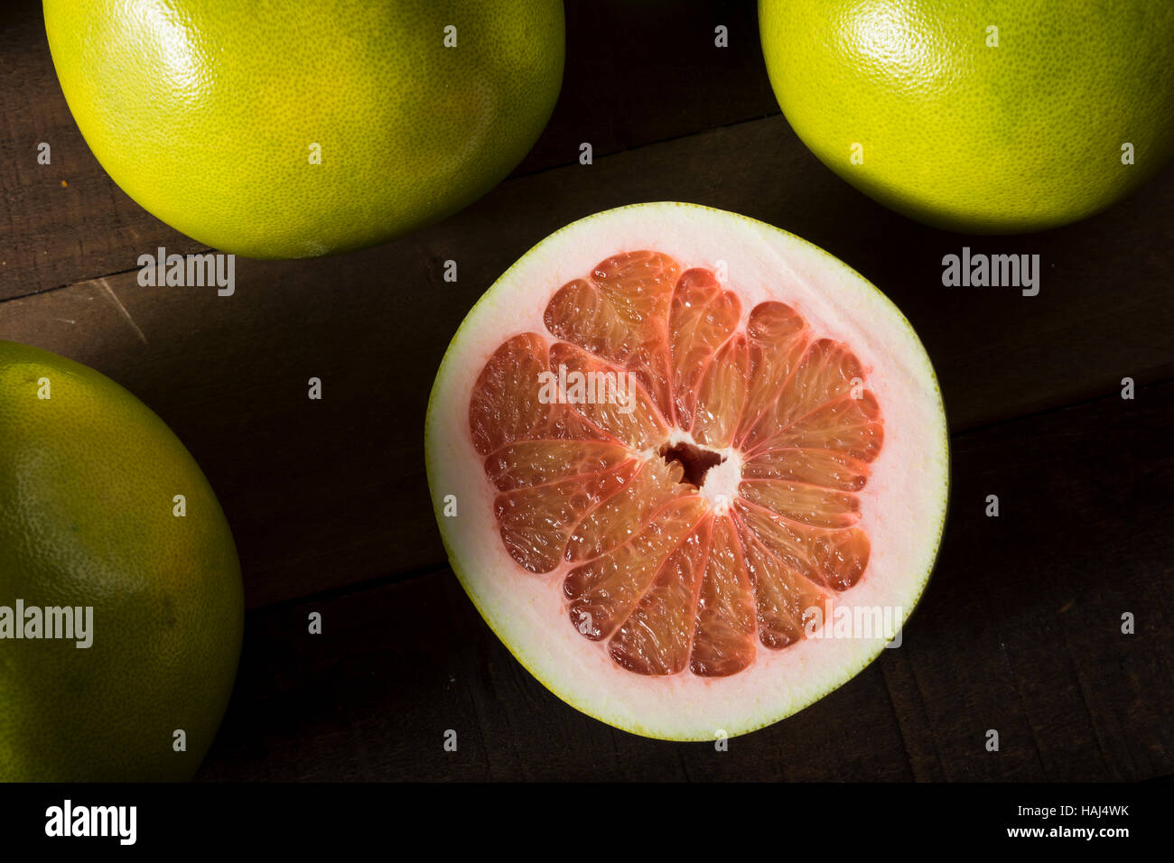 Raw Green Organic Citrus Pummelo Fruit Ready to Eat Stock Photo - Alamy