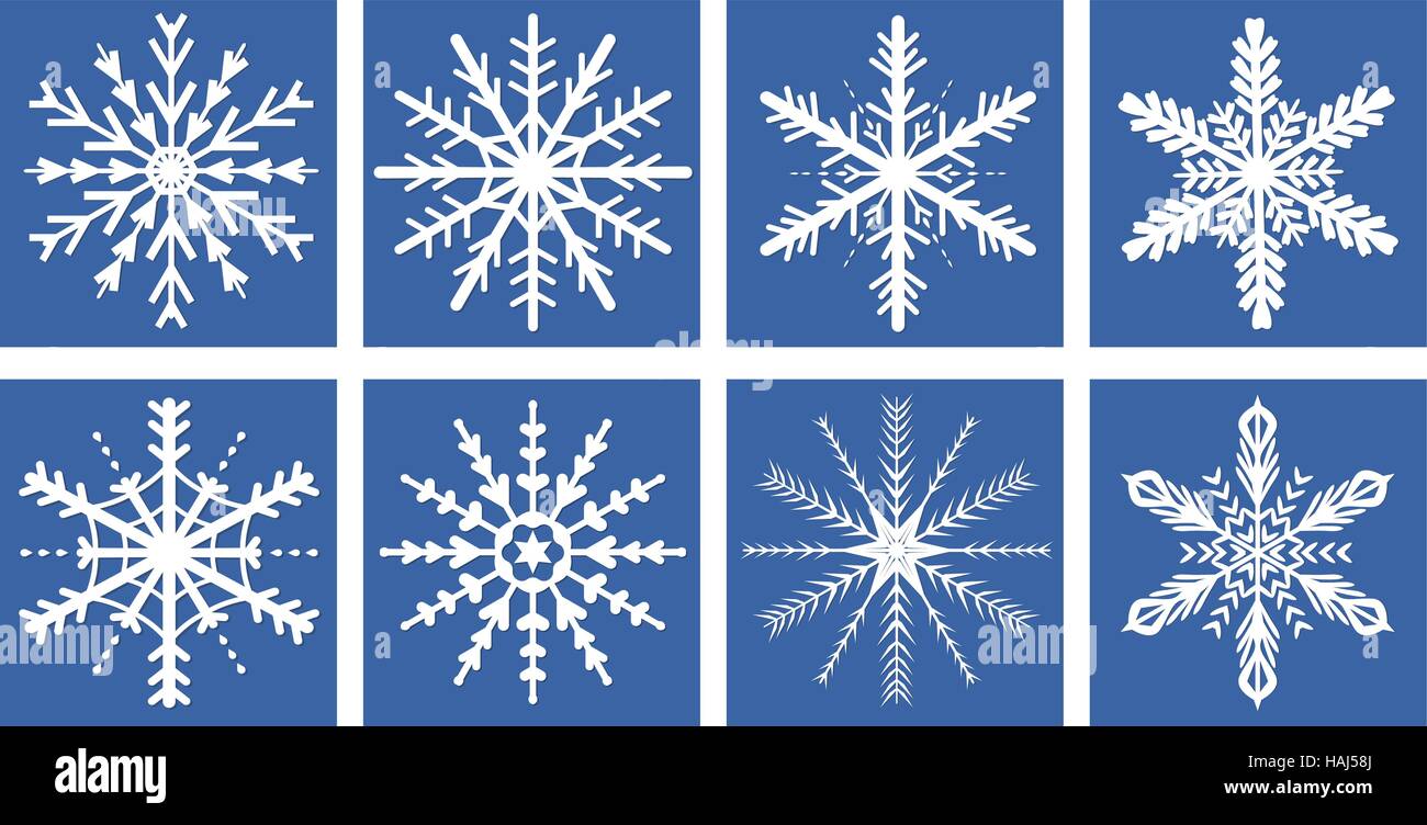 Snowflakes icons Stock Vector Images - Alamy