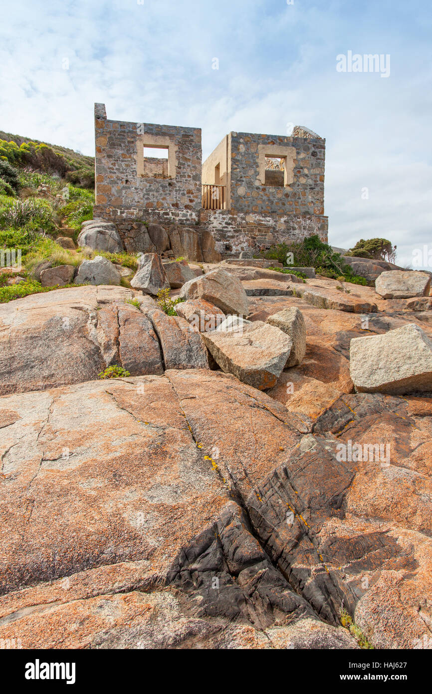 The ruins of the old lighthouse keeper's house at King Point in Albany ...
