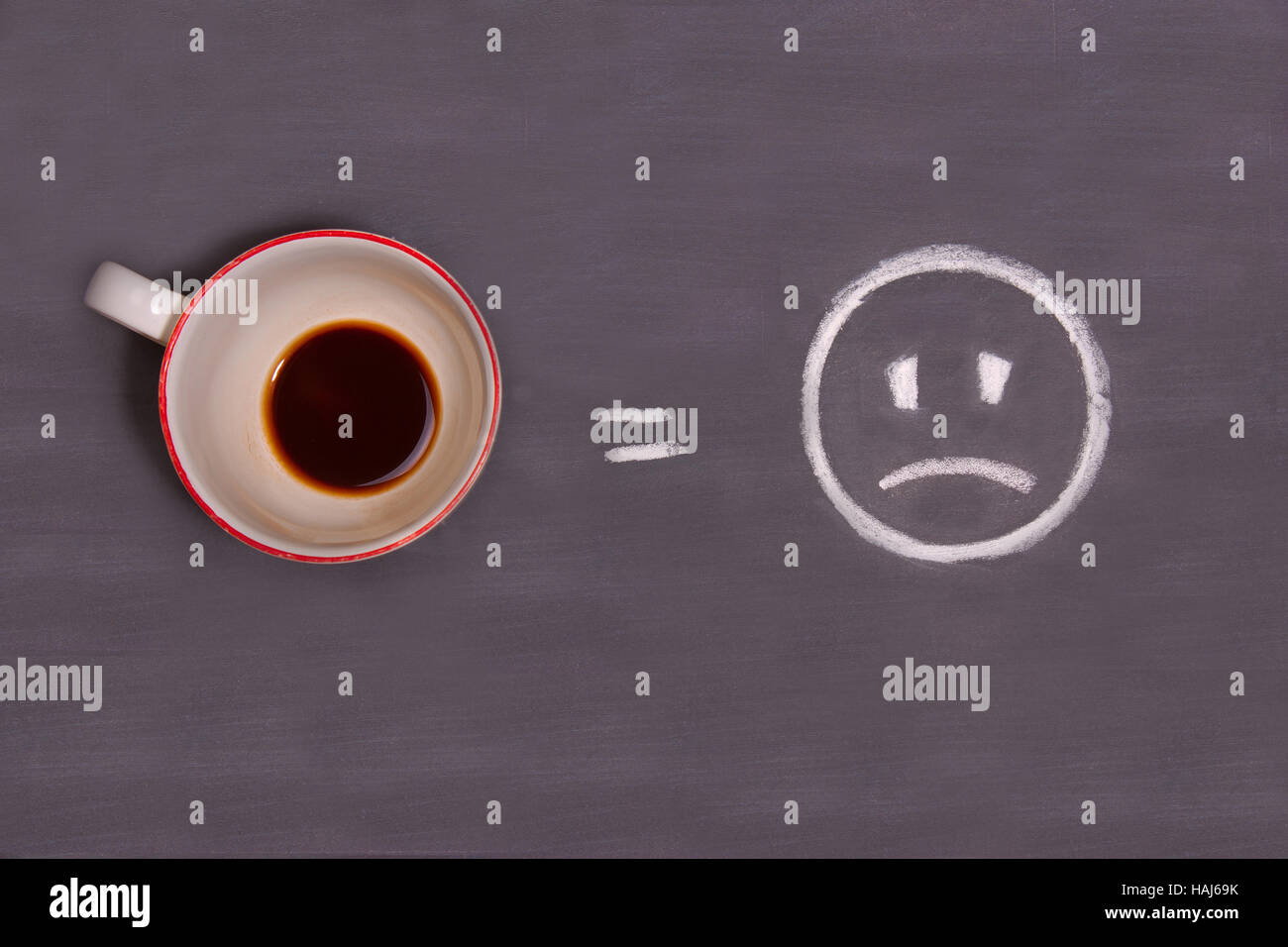 Coffee art sad face hi-res stock photography and images - Alamy