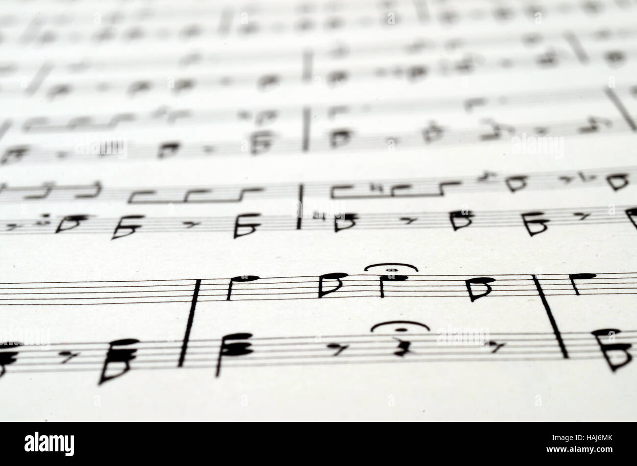 Close up of Music score background : piano notes Stock Photo - Alamy
