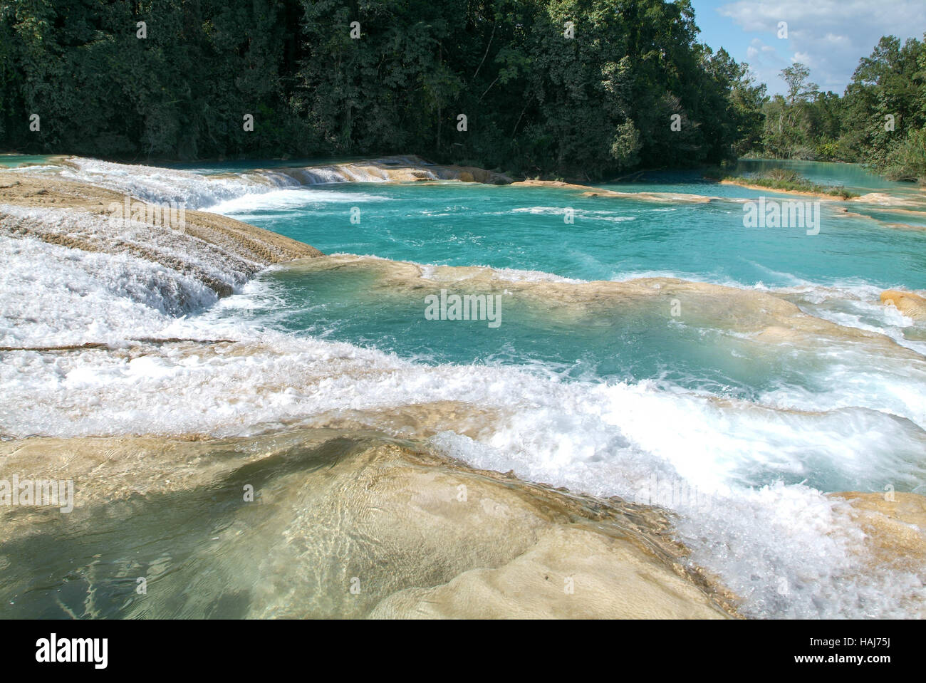 Aqua Azul waterfall on Chiapas, Mexico Stock Photo - Alamy