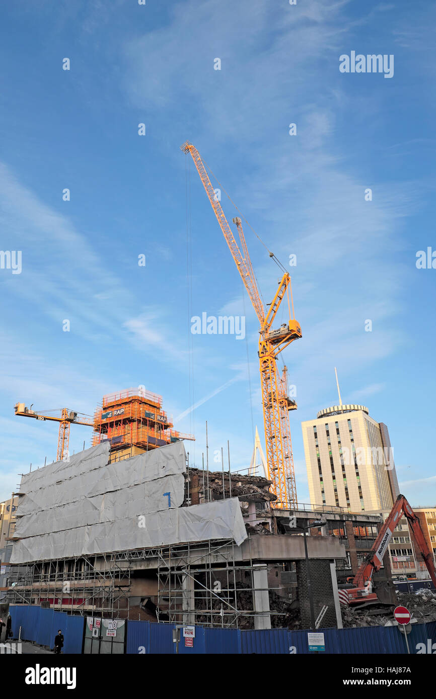 Central Square redevelopment site under construction with a view of BT ...