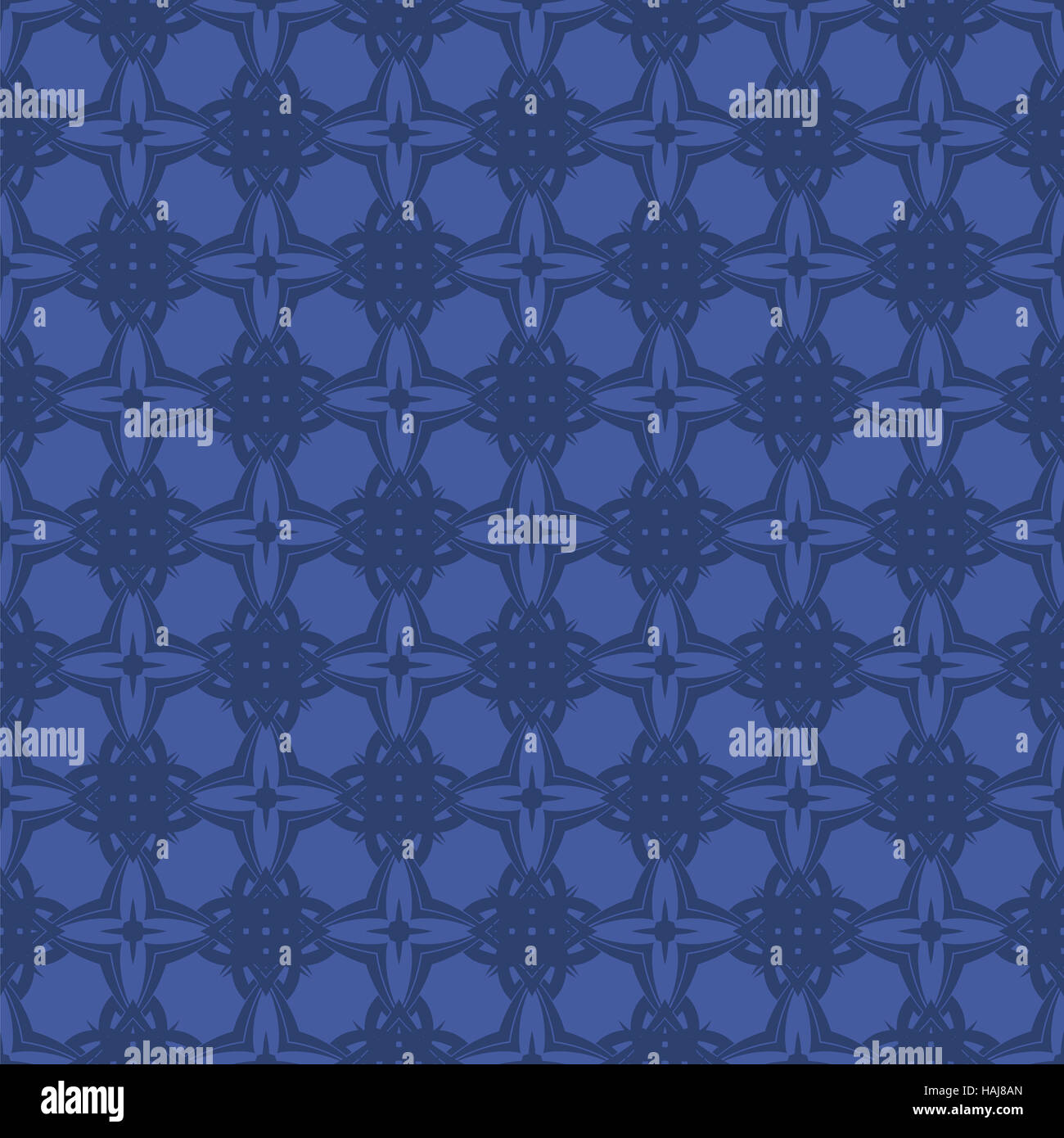 Blue Ornamental Seamless Line Pattern Stock Photo - Alamy