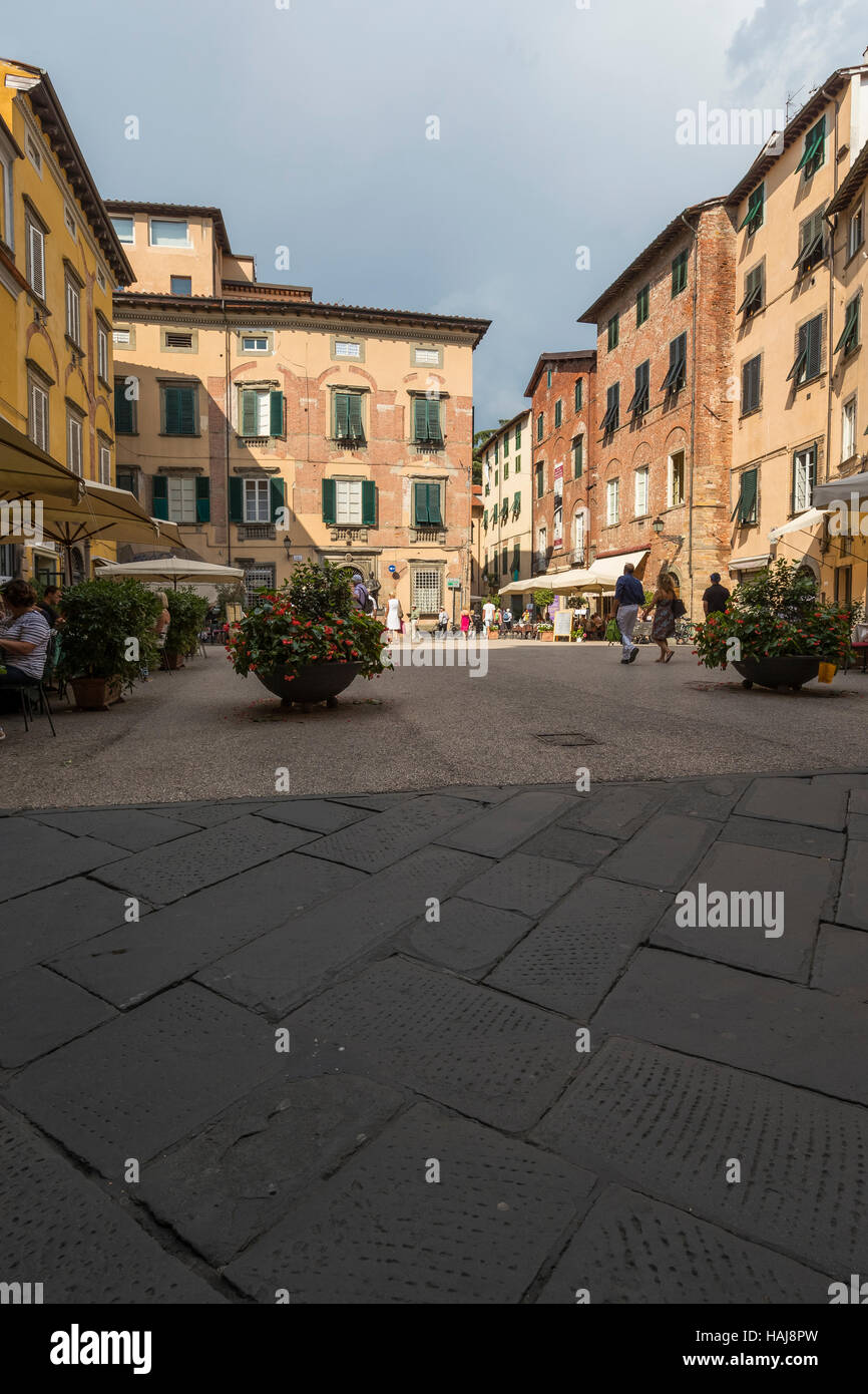 Puccini monument and birthplace, Lucca City, Italy Stock Photo - Alamy