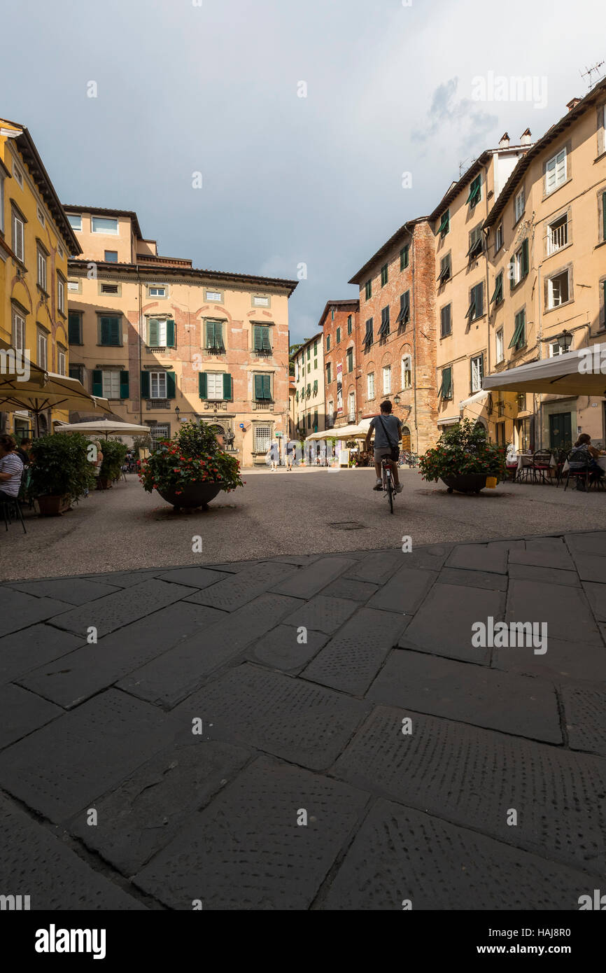 Puccini monument and birthplace, Lucca City, Italy Stock Photo - Alamy