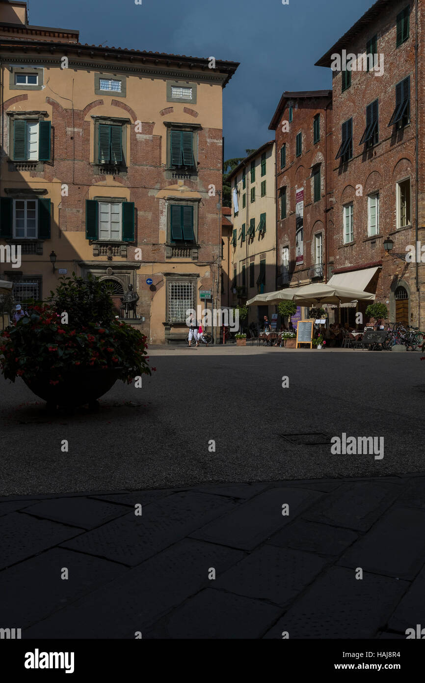 Puccini monument and birthplace, Lucca City, Italy Stock Photo - Alamy