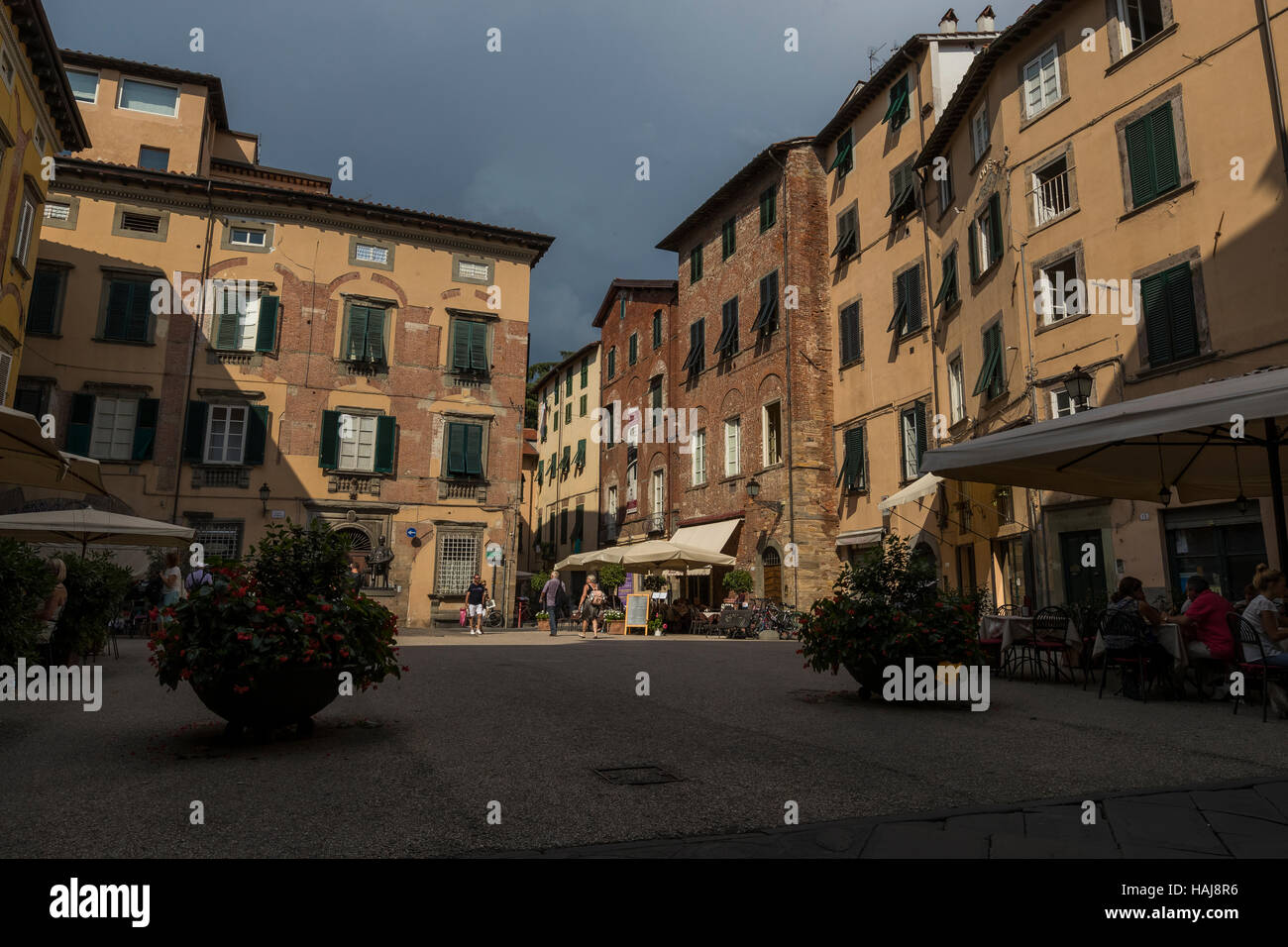 Puccini monument and birthplace, Lucca City, Italy Stock Photo - Alamy