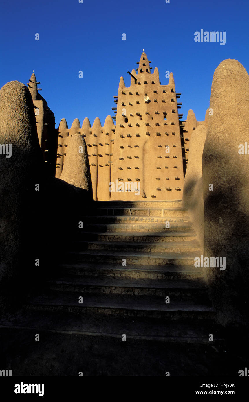 Mali, Djenne, Unesco World Heritage, the biggest mud mosque of the ...