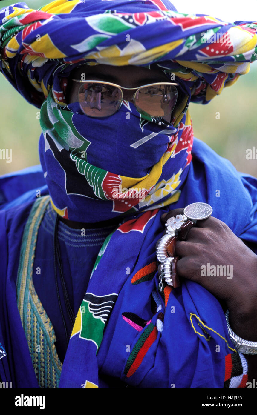 Mali. Sofara. Peul herdsman Stock Photo - Alamy