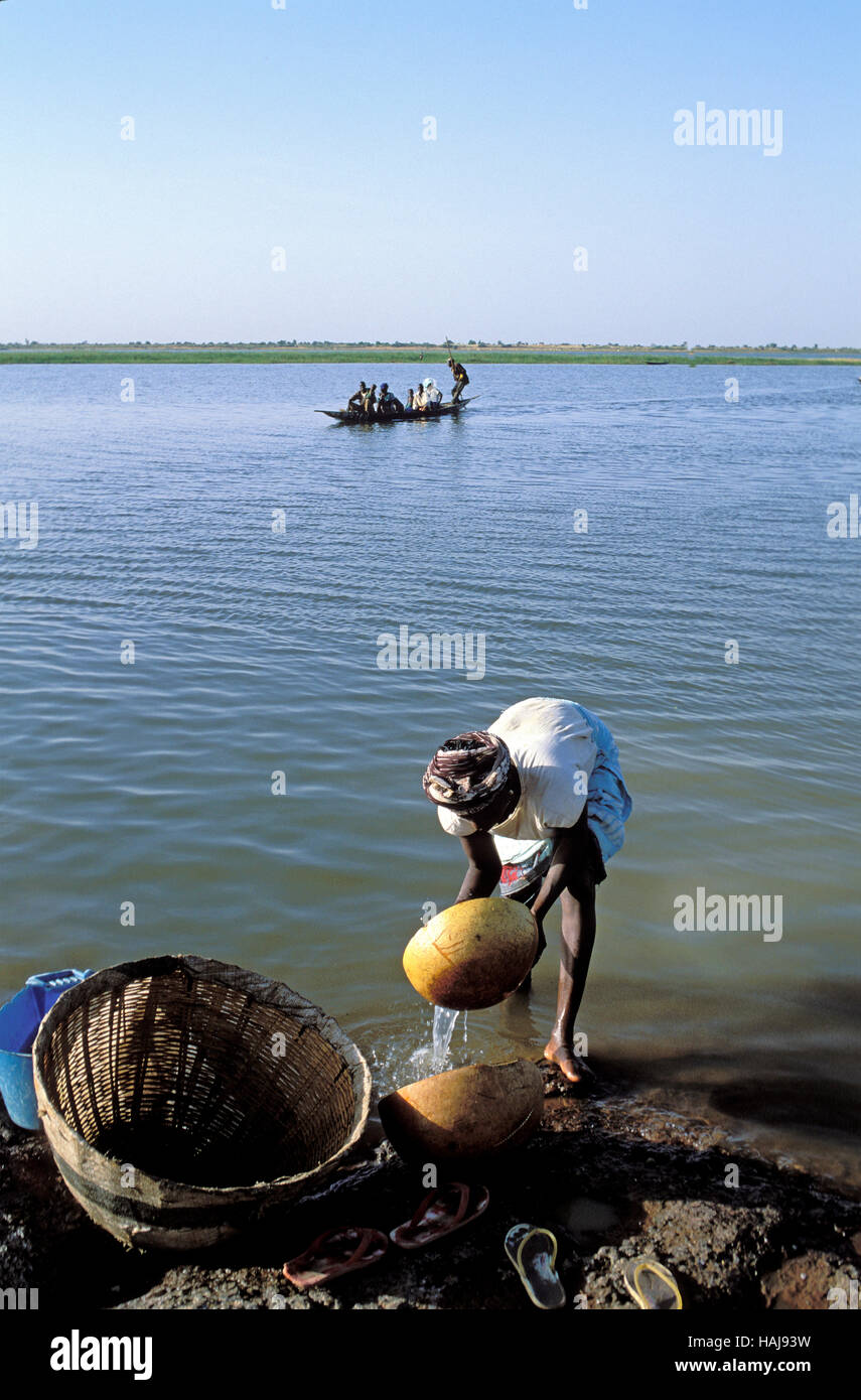 Mali, Segou, Segoukoro, Ancient kingdom of Bambara, Niger river Stock ...
