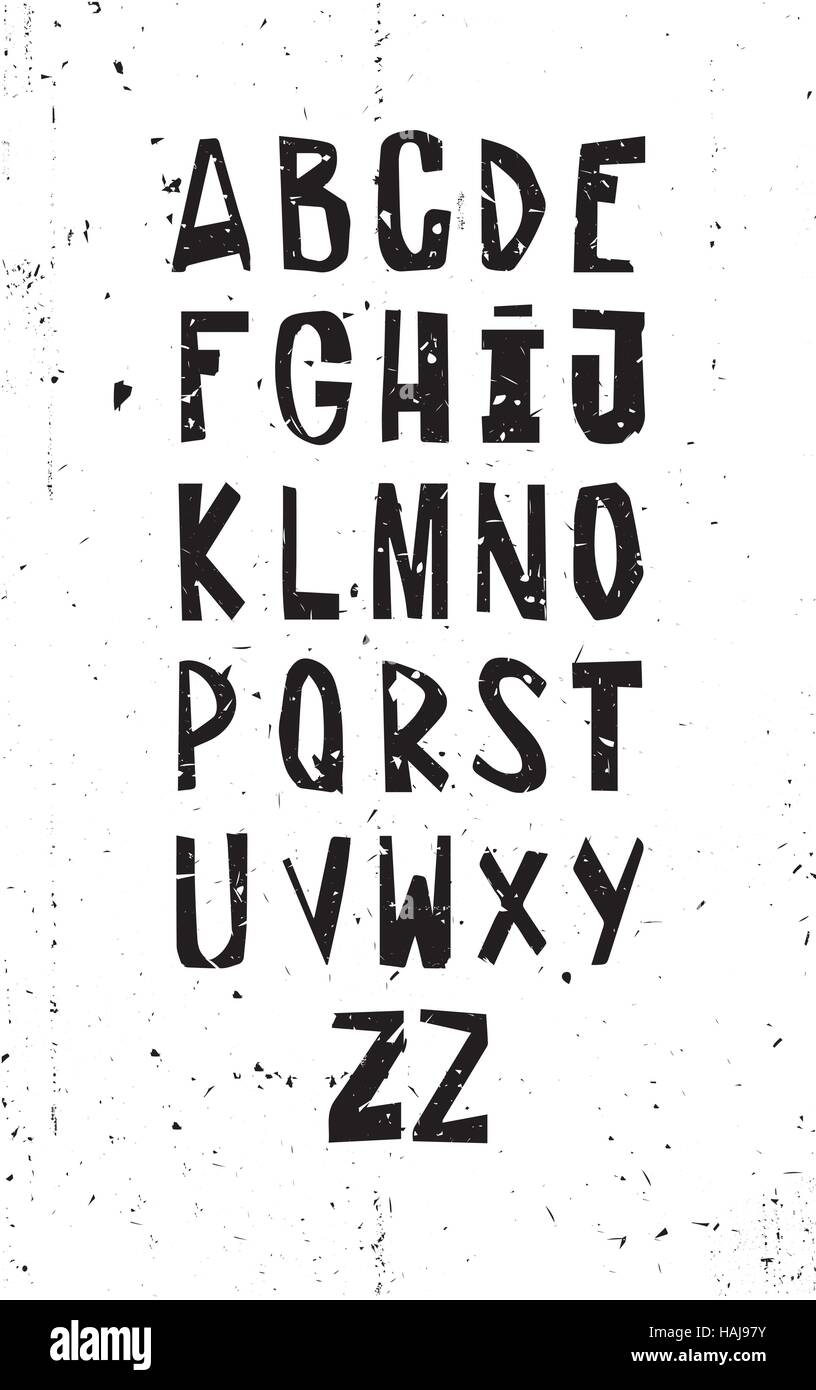 Grunge design font hi-res stock photography and images - Alamy