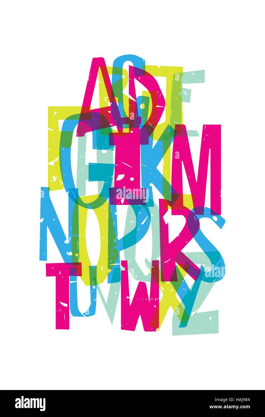 Grunge font hi-res stock photography and images - Alamy