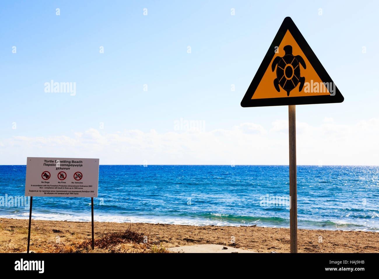Turtle breeding ground warning sign, Tunnel Beach, Happy Valley ...