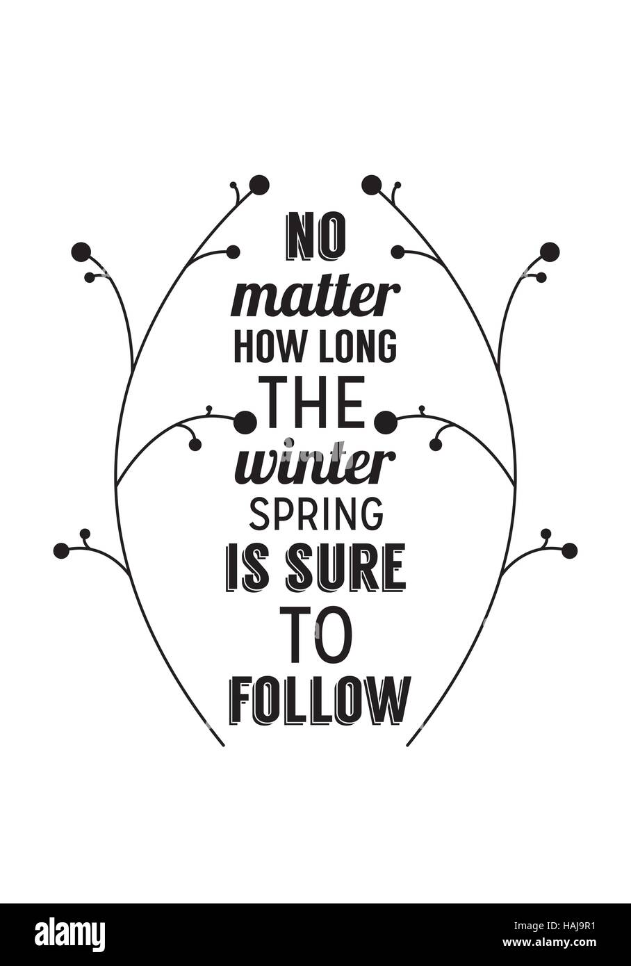 Fresh spring poster with motivating quote Stock Vector Image & Art - Alamy