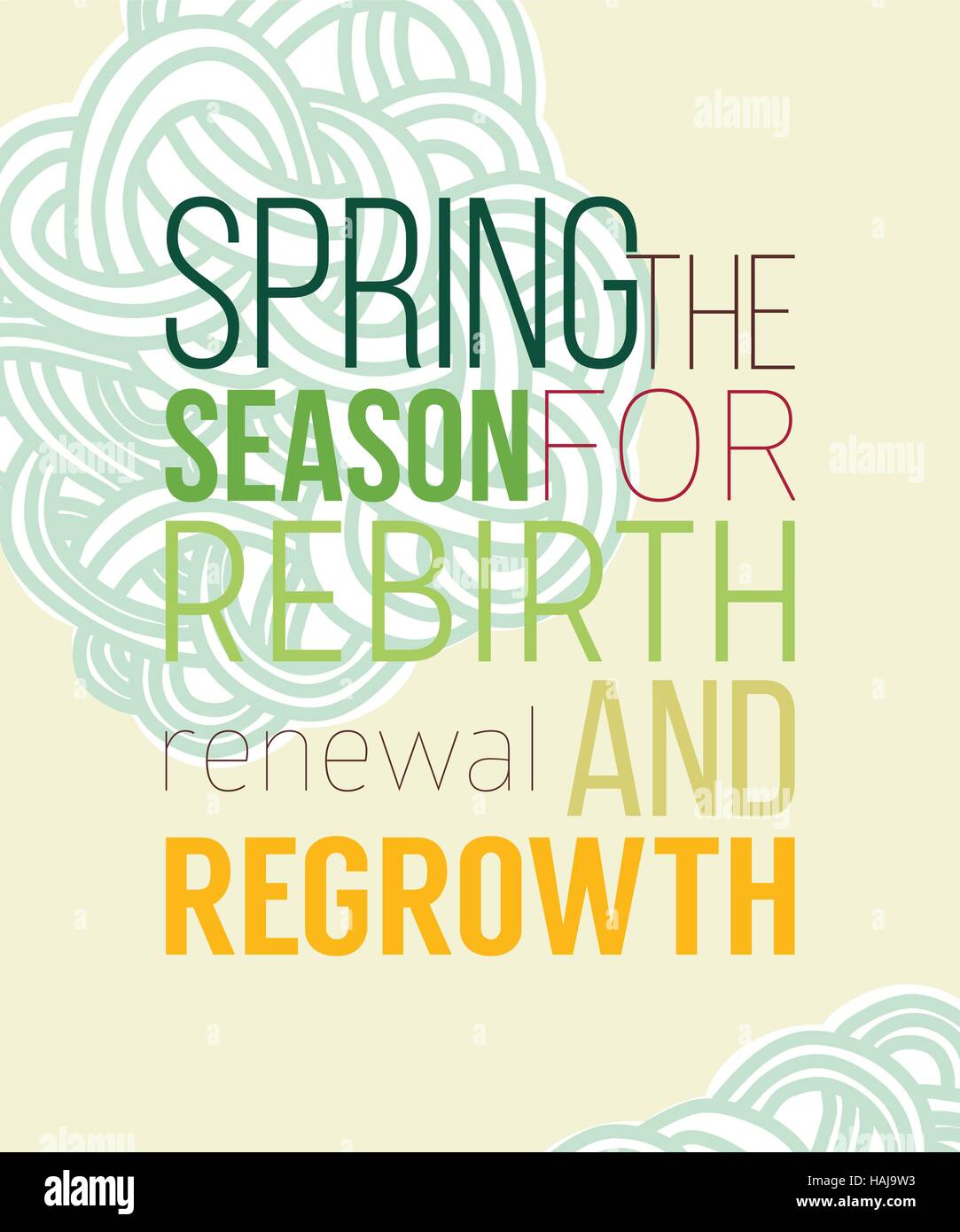 Spring poster for recovery of strength and energy Stock Vector Image ...
