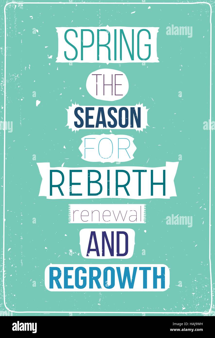 Fresh spring motivational poster with quote Stock Vector Image & Art ...