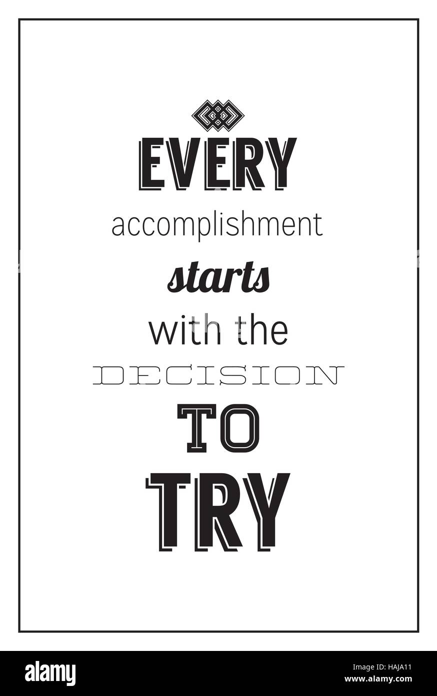 Vintage motivation poster card Cut Out Stock Images & Pictures - Alamy