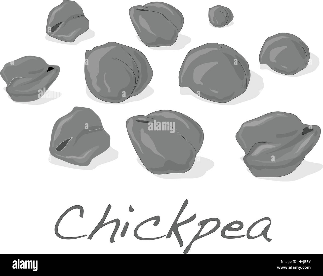 uncooked chickpeas vector on white background Stock Vector Image & Art ...