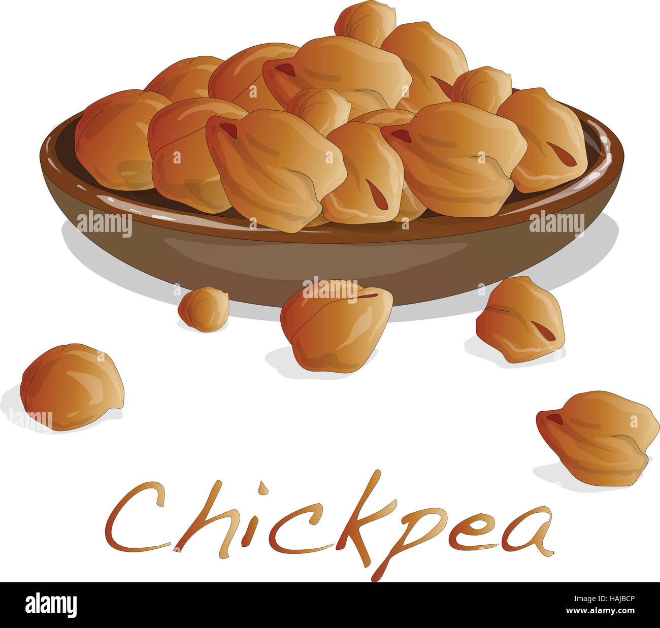 uncooked chickpeas vector on white background Stock Vector Image & Art ...