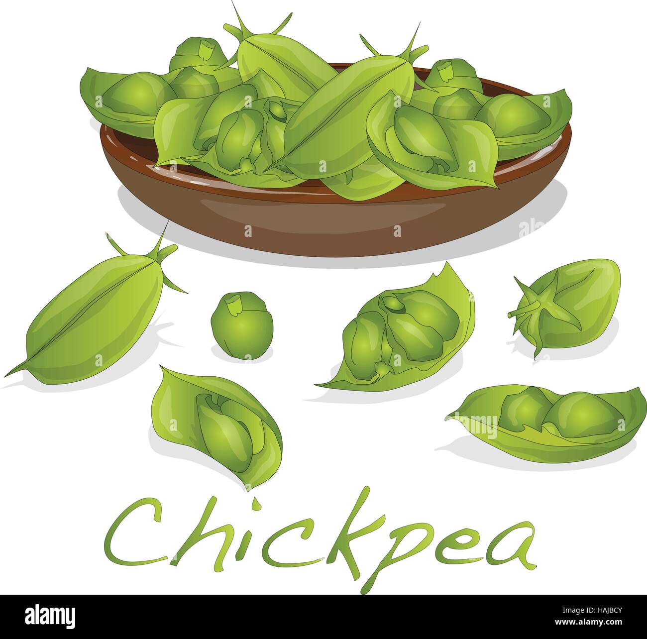 uncooked chickpeas vector on white background Stock Vector Image & Art ...