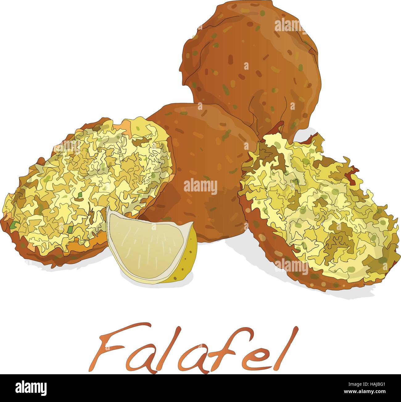 Falafel wrap white background hi-res stock photography and images - Alamy