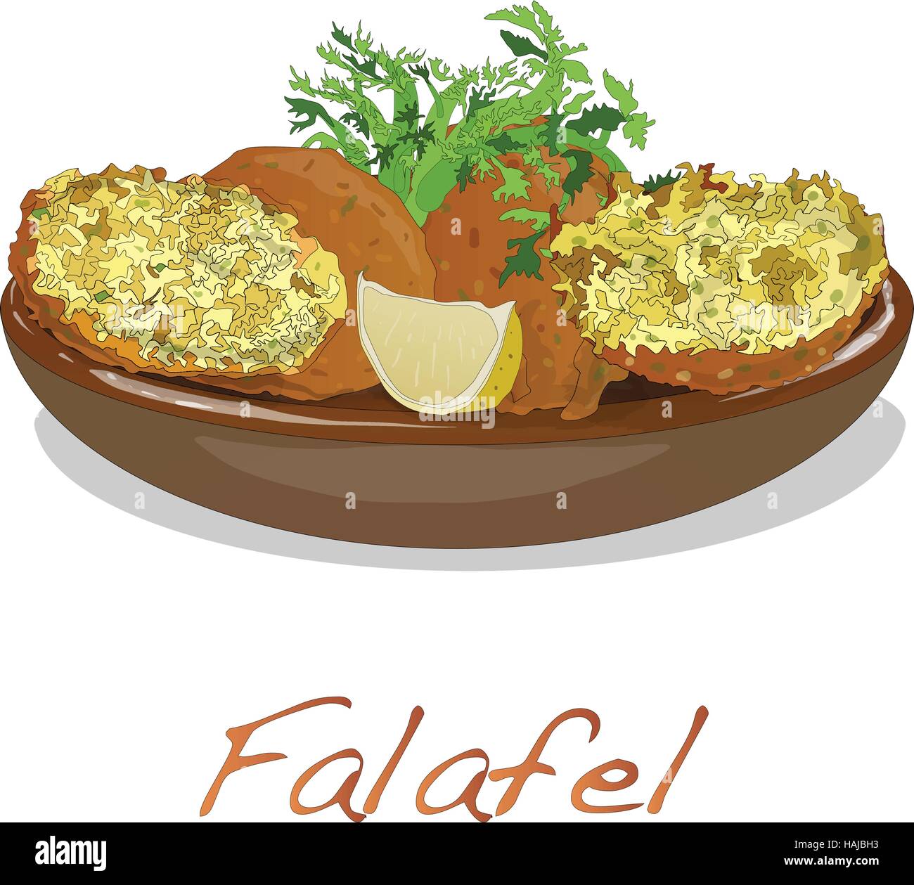 Falafel balls vector isolated on a white background Stock Vector Image ...