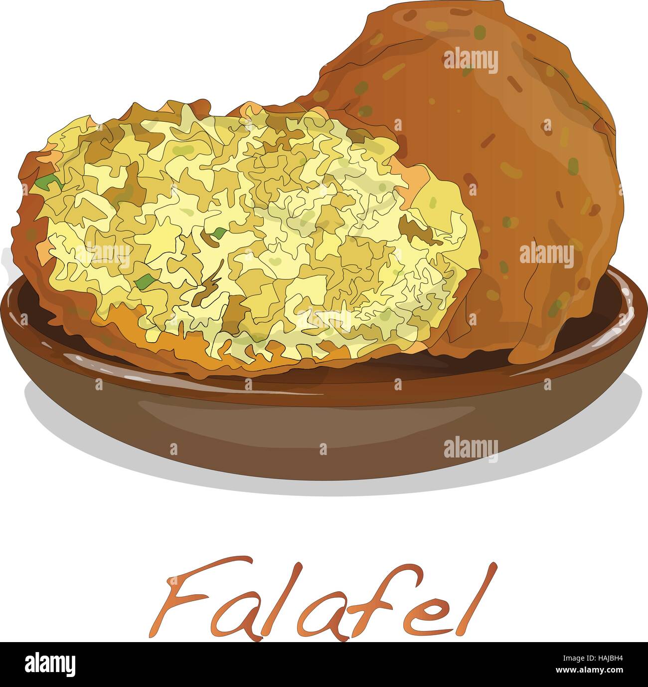 Falafel balls vector isolated on a white background Stock Vector Image ...