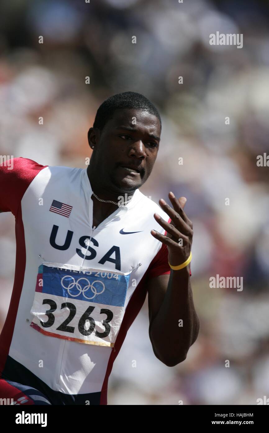 Justin gatlin athens hi-res stock photography and images - Alamy